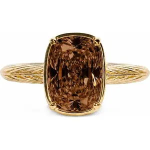 Sterling Forever Sterling Silver Mini Chocolate Cubic Zirconia Ring - Chocolate/gold
