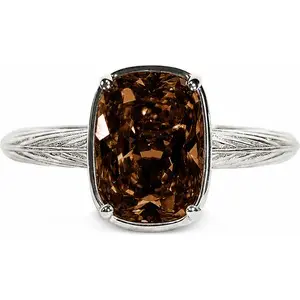 Sterling Forever Sterling Silver Mini Chocolate Cubic Zirconia Ring - Chocolate/silver