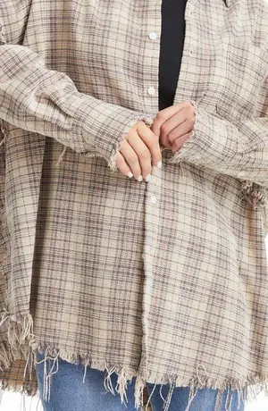BAYEAS Plaid Cotton Shirt