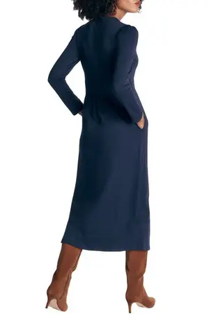 Boden Hope Zip Detail Jersey Midi Dress