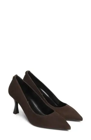 NEROGIARDINI Pointed Toe Sculptural Heel Pumps - Chocolate