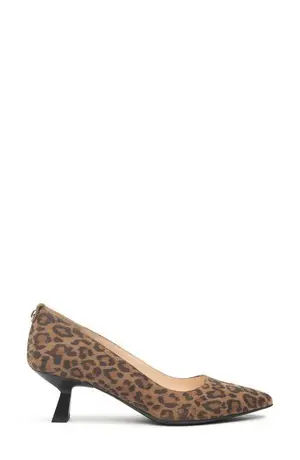 NEROGIARDINI Pointed Toe Sculptural Heel Pumps - Leopard