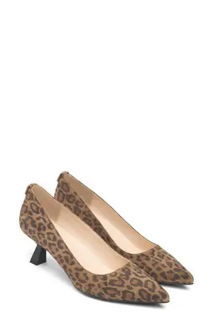 NEROGIARDINI Pointed Toe Sculptural Heel Pumps - Leopard