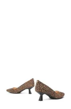 NEROGIARDINI Pointed Toe Sculptural Heel Pumps - Leopard