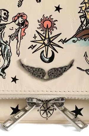 Zadig&Voltaire Rock Nano Tattoo Leather Clutch