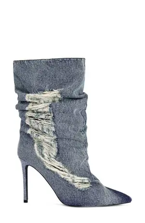 AZALEA WANG Naelia Pointed Toe Stiletto Bootie