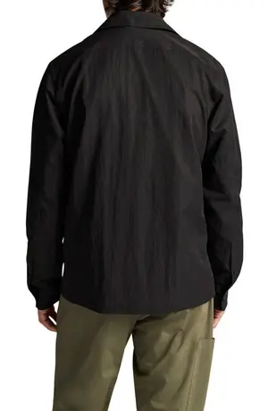 Vince Cotton Blend Zip Shirt Jacket