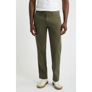 BRAX Evans Flat Front Straight Leg Chinos - Olive