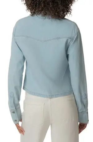 Kut From The Kloth Aubrey Cropped Long Sleeve Button Down Shirt