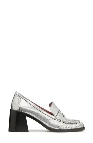 Kate Spade New York Metallic Leather Penny Loafer Pump