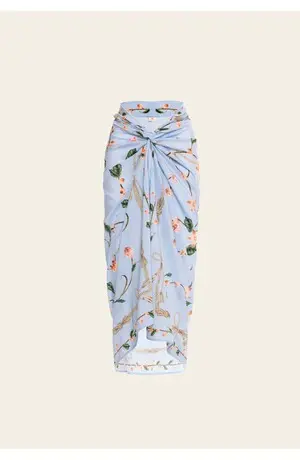 Agua Bendita Printed Midi Pareo - Blue