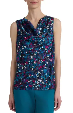 KASPER Cowl Neck Sleeveless Top