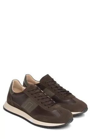 NEROGIARDINI Leather Lace-up Sneakers - Chocolate