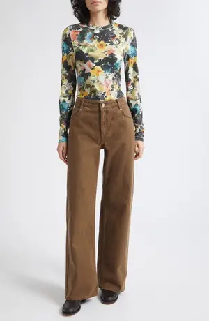Stine Goya Baggy Fit Wide Leg Jeans