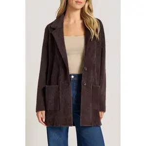 Matty M. Vesper Two-button Coatigan With Notched Lapel - Espresso