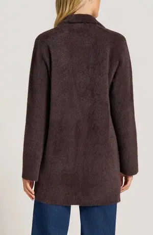 Matty M. Vesper Two-button Coatigan With Notched Lapel - Espresso