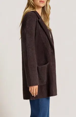 Matty M. Vesper Two-button Coatigan With Notched Lapel - Espresso