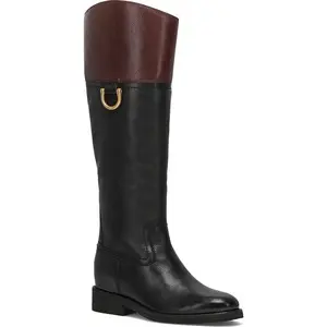 THE FRYE COMPANY Quinn Knee High Leather Boots With Harness Detail