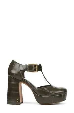 CIRCUS NY BY SAM EDELMAN Idalia T-strap Platform Pumps - Olive