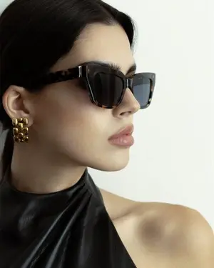 SAINT OWEN Ballad Cat Eye Sunglasses - Dark Tortoise/grey