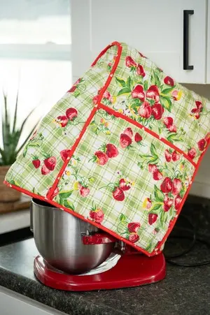 MODERN PRAIRIE Strawberry Gingham Stand Mixer Cozy