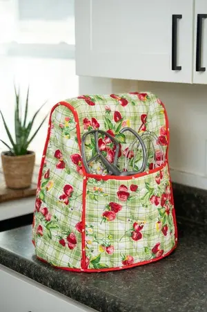 MODERN PRAIRIE Strawberry Gingham Stand Mixer Cozy