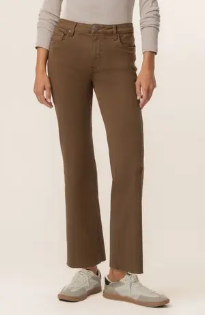 Kut From The Kloth Kelsey Fab Ab Raw Hem High Waist Ankle Flare Jeans - Pecan