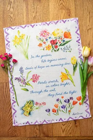 MODERN PRAIRIE Spring Blooms Tea Towel