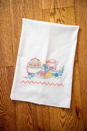 MODERN PRAIRIE Baking & Cookies Embroidered Tea Towels