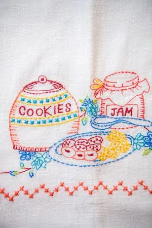 MODERN PRAIRIE Baking & Cookies Embroidered Tea Towels