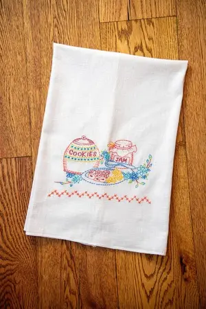 MODERN PRAIRIE Baking & Cookies Embroidered Tea Towels