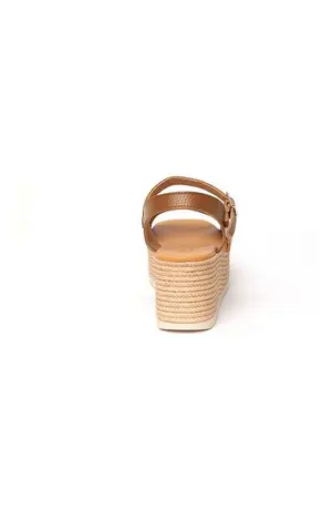 MENINA STEP Rita Espadrille Wedge Sandal - Tan