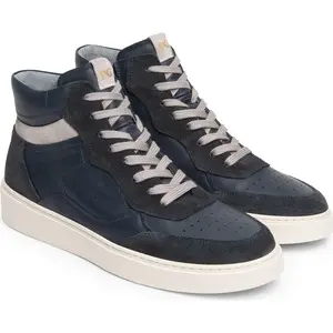 NEROGIARDINI High Top Retro Sneaker - Navy