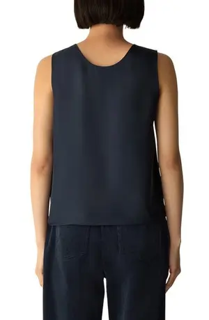 Eileen Fisher Scoop Neck Silk Tank - Martm