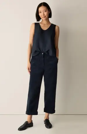 Eileen Fisher Scoop Neck Silk Tank - Martm