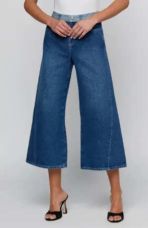 L'AGENCE L'AGENCE Bronte High Waist Crop Wide Leg Jeans
