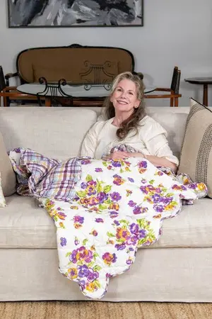 MODERN PRAIRIE Pansies Throw