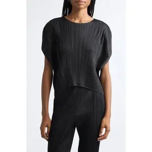 Issey Miyake Monthly Colors July Pleated Top - Black