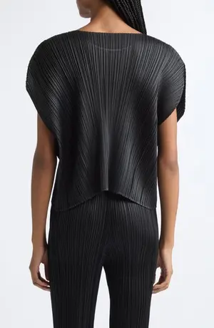 Issey Miyake Monthly Colors July Pleated Top - Black
