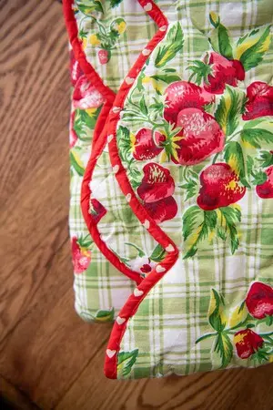 MODERN PRAIRIE Strawberry Gingham Throw