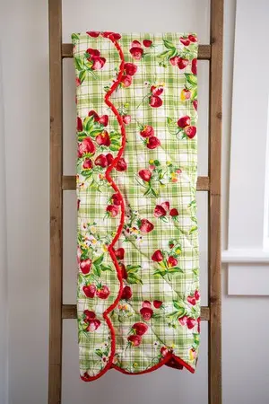 MODERN PRAIRIE Strawberry Gingham Throw