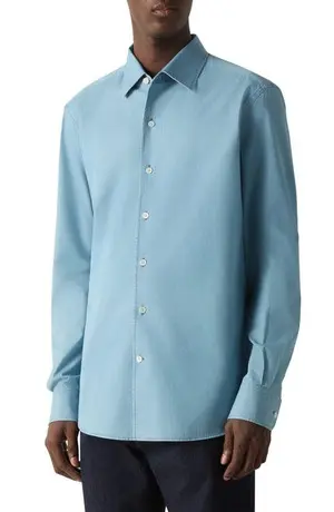 Zegna Denim Button-up Shirt - Light Blue