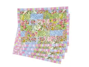 MODERN PRAIRIE Garden Collage Patchwork Placemats - Green