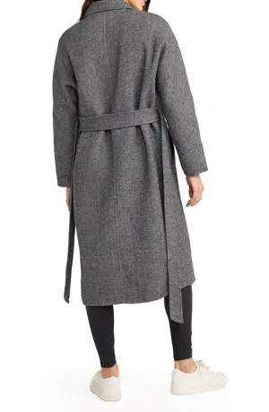 BELLE & BLOOM Standing Still Belted Wool Blend Coat