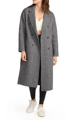 BELLE & BLOOM Standing Still Belted Wool Blend Coat