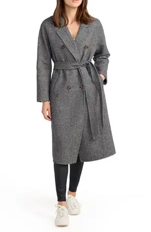 BELLE & BLOOM Standing Still Belted Wool Blend Coat