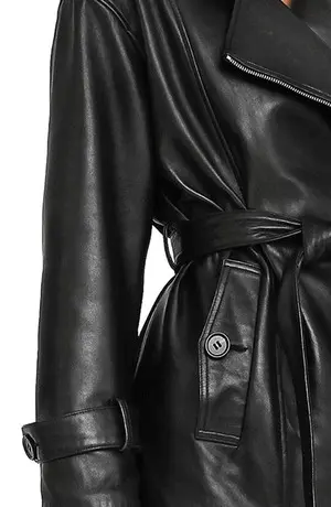 BELLE & BLOOM Bff Belted Leather Jacket