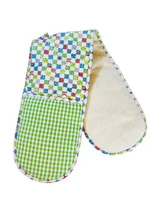 MODERN PRAIRIE Rebecca Double Oven Mitt - Green