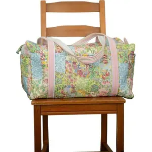 MODERN PRAIRIE Garden Collage Patchwork Duffle Bag - Green
