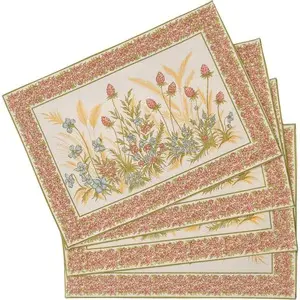 MODERN PRAIRIE Clover Canvas Placemats - White